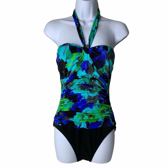 Magicsuit | Swim | Magic Suit One Piece Swimsuit Floral Blue Green ...